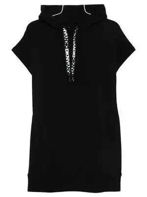 Dkny Hooded Mini Dress - Black