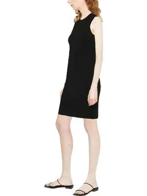 Victoria Beckham Sleeveless Ribbed Mini Dress - Black