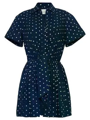 Cara Cara Asbury Polka-dot Mini Dress - Blue
