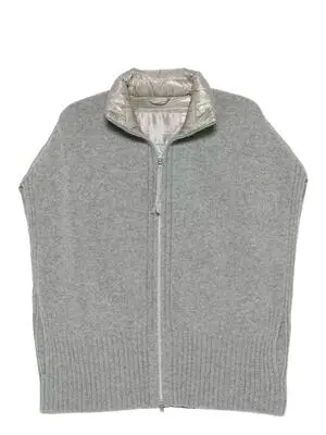 Herno Ribbed Knit Gilet - Grey