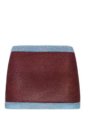 OSEREE Glitter Paneled Mini Skirt