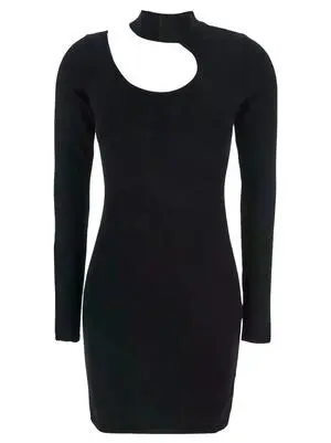 Federica Tosi Cut-out Turtleneck Dress - Black