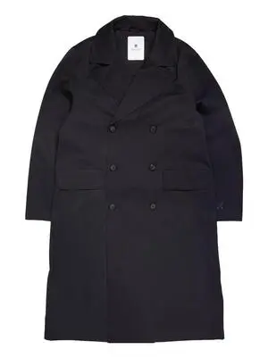 WELTER SHELTER Double-breasted Lapel-collar Coat - Black