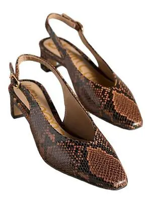 Sam Edelman Ronnie Slingback Block Heels - Rich Copper