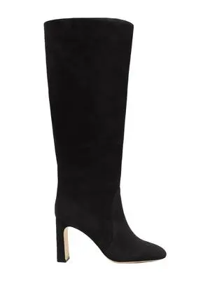 STUART WEITZMAN 85mm Block-heel Suede Boots - Black