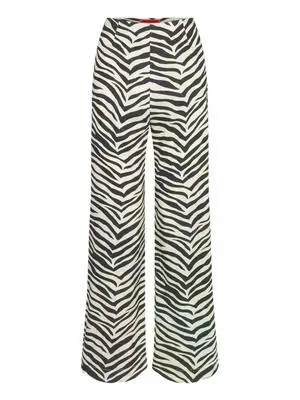 SIMONMILLER Zebra-Print Poplin Trousers