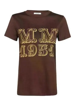 Max Mara Graphic-print T-shirt - Brown