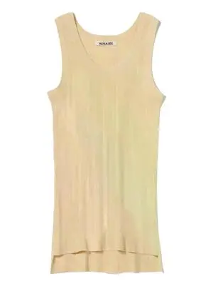 AURALEE Ribbed Crew-Neck Tank