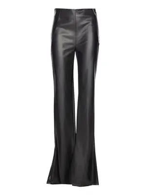 ANIYE BY Faux-leather Flared Trousers - Black