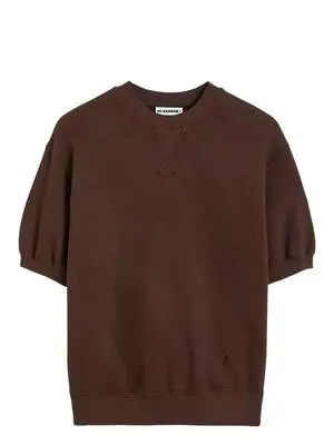 JIL SANDER Cotton Terry T-shirt - Brown