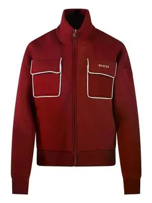 Gucci Zip-up Jacket With Patch Pockets - Red