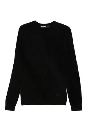 KARL LAGERFELD Cable-Knit Cotton-Blend Sweater