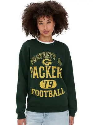 Junk Food Packers Property Crew Fleece Sweatshirt - Dark Green