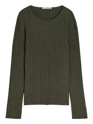 Acne Studios Ribbed Knit Jumper Green