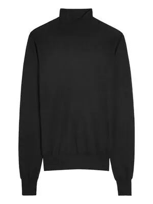 JOSEPH High-neck Cashmere Top - Black