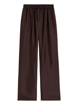 RÓHE Wide-leg Silk Trousers - Brown Other