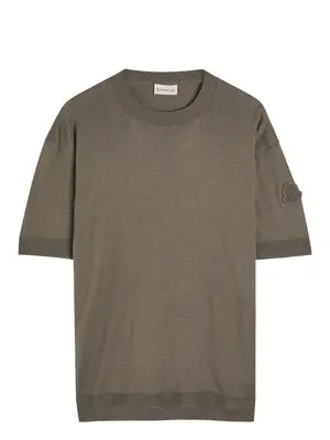 Moncler Knitted T-shirt - Khaki
