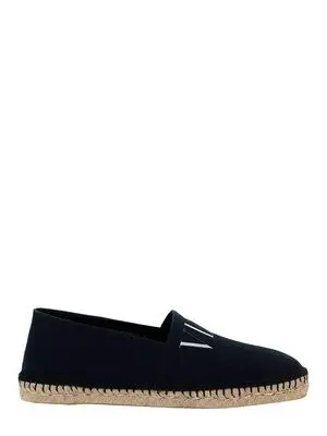 Valentino Garavani Canvas Logo Espadrilles - Black