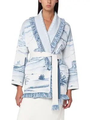 Alanui Silent Rider Wool Cardigan - White