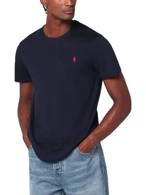 Polo Ralph Lauren T Shirt In Cotton Custom Slim Fit - Blue