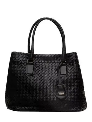 POCHE PARIS Woven Tote - Black