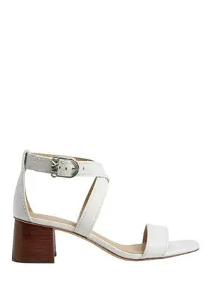 Michael Kors 55mm Buckle-fastening Block-heel Sandals - White
