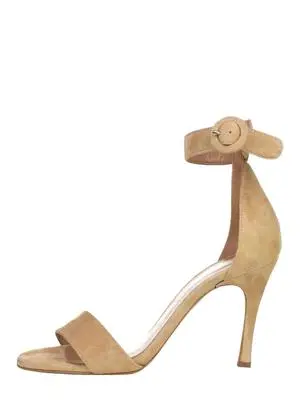 POCHE PARIS Ankle-Strap Suede Sandals