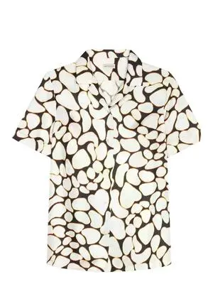 Dries Van Noten Abstract-print Short-sleeve Shirt - Neutrals
