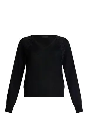 Liu Jo Lace-detail Sweater - Black