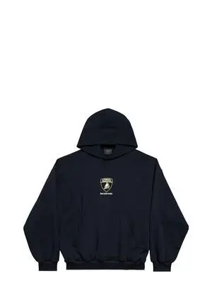 Balenciaga Automobil Lamborghini Medium Fit Hoodie - Black Faded
