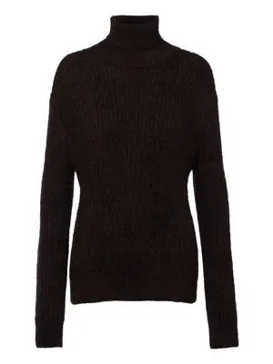 Loro Piana Turtleneck Wool-blend Sweater - Brown