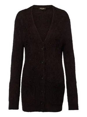 Loro Piana Silk And Cashmere Cardigan - Black