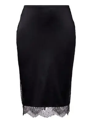 TOM FORD Silk-blend Crêpe Satin Pencil Skirt - Black