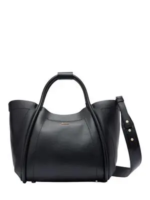 Max Mara Marin Small Leather Tote Bag - Black
