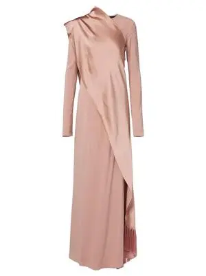 TALLER MARMO Mounia Caped Crêpe Cady Gown - Pink