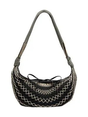 LEMAIRE Croissant Mesh Shoulder Bag - Black