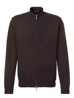 Loro Piana Whitney Cotton-blend Jersey Bomber Jacket - Brown
