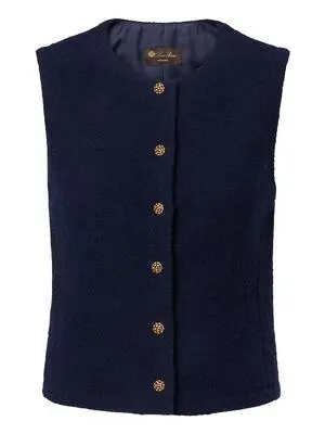 Loro Piana Cashmere And Wool-blend Vest - Blue
