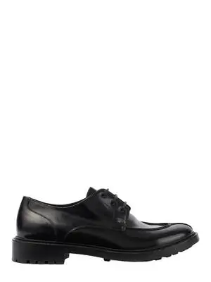 Saint Laurent Lino Leather Derby Shoes - Black