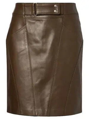 TOM FORD Leather Miniskirt - Green