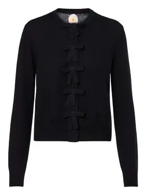 Jardin Des Orangers Bow-detailed Cashmere Cardigan - Black