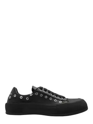 Alexander McQueen Deck Skate Plimsoll Lace-up Sneakers - Black