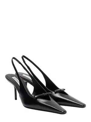Victoria Beckham 75 Leather Slingback Pumps - Black