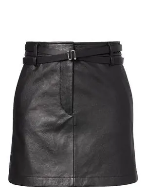 SPORTMAX Patto Leather Miniskirt