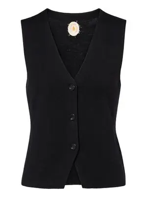 Jardin Des Orangers Virgin Wool Vest - Black