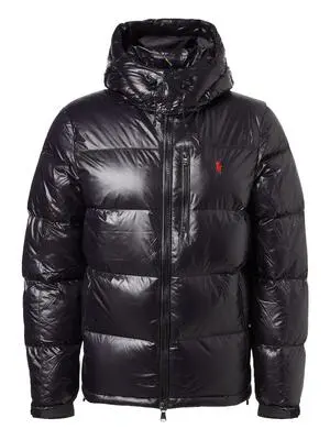 Polo Ralph Lauren Puffer Down Jacket With Detachable Hood - Black