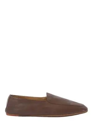 Loro Piana Anton Walk Leather Loafers - Brown