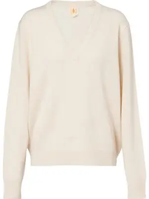 Jardin Des Orangers Wool And Cashmere V-neck Sweater - Beige