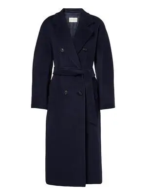 Max Mara Madame Wool And Cashmere Wrap Coat Black