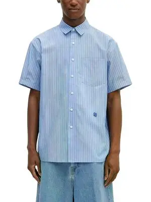 ADER ERROR Striped Short-sleeve Shirt - Blue